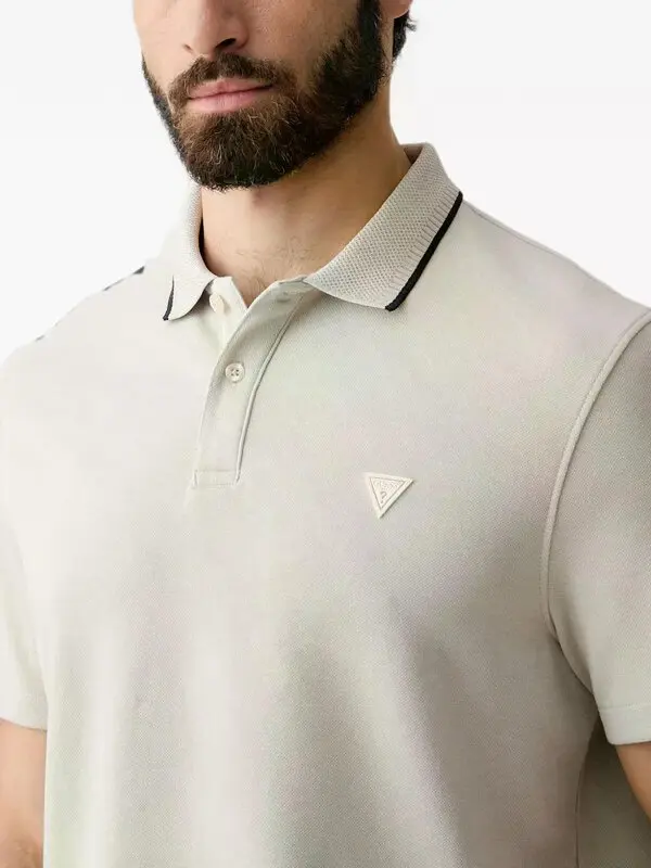 Guess Logo-patch Buttoned Polo Shirt