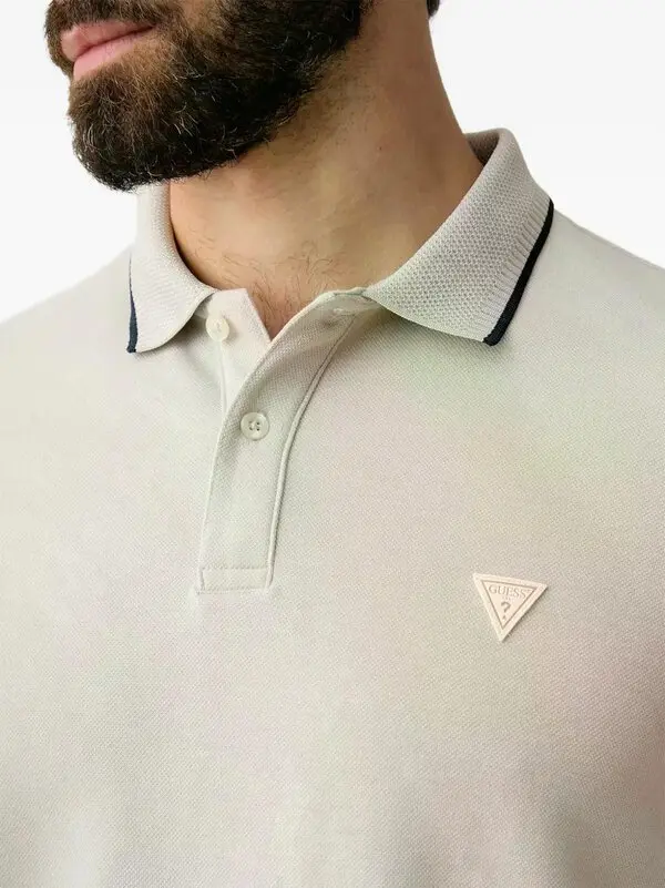 Guess Logo-patch Buttoned Polo Shirt