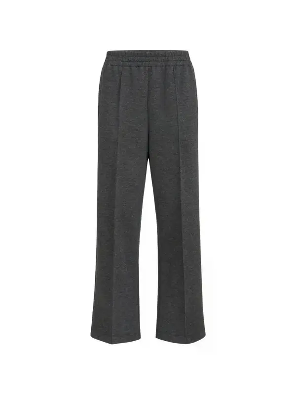 Brunello Cucinelli Techno Cotton And Cashmere Interlock Track Trousers - Grey