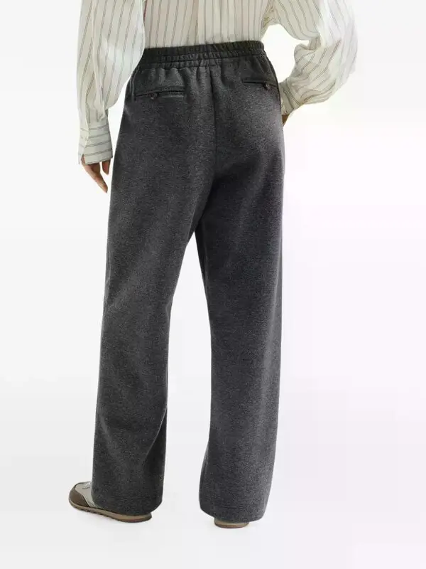 Brunello Cucinelli Techno Cotton And Cashmere Interlock Track Trousers - Grey