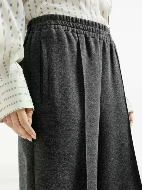 Brunello Cucinelli Techno Cotton And Cashmere Interlock Track Trousers - Grey