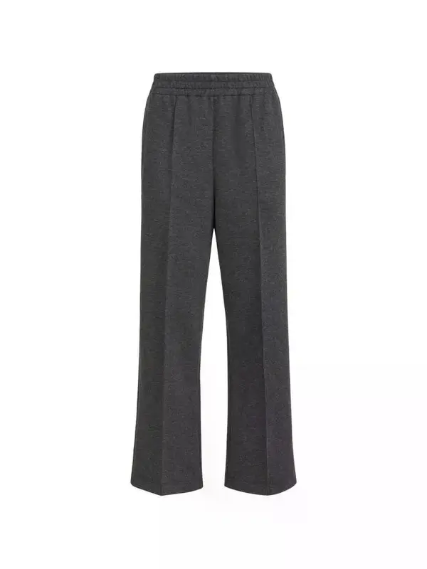 Brunello Cucinelli Techno Cotton And Cashmere Interlock Track Trousers - Grey