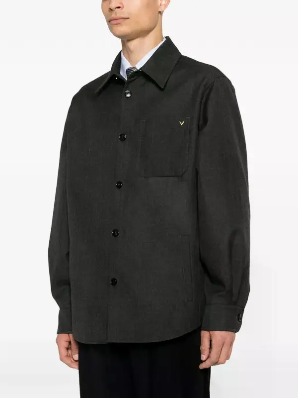Valentino Garavani Vlogo Signature Patch-pocket Jacket - Grey