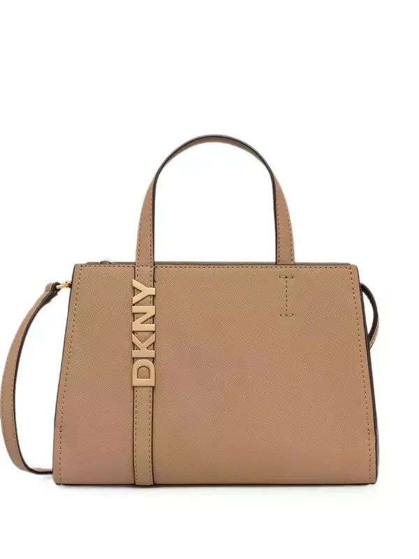 Dkny Avril Logo-plaque Mini Tote Bag - Brown