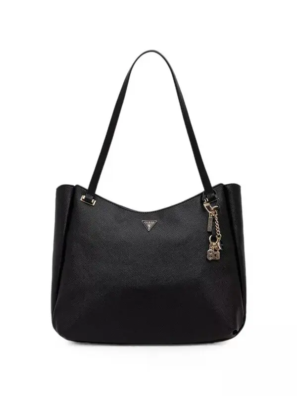 Guess Gilda Logo-plaque Charm-detail Tote Bag - Black