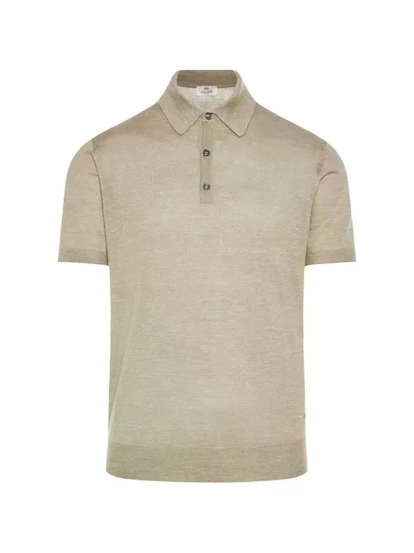 MANDELLI Short-sleeve Polo Shirt - Neutrals