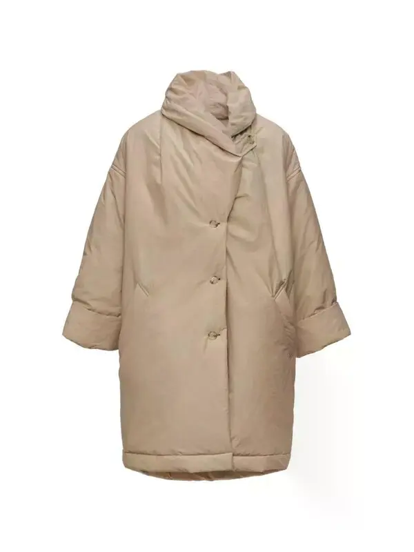 Magda Butrym Padded High-neck Coat - Neutrals
