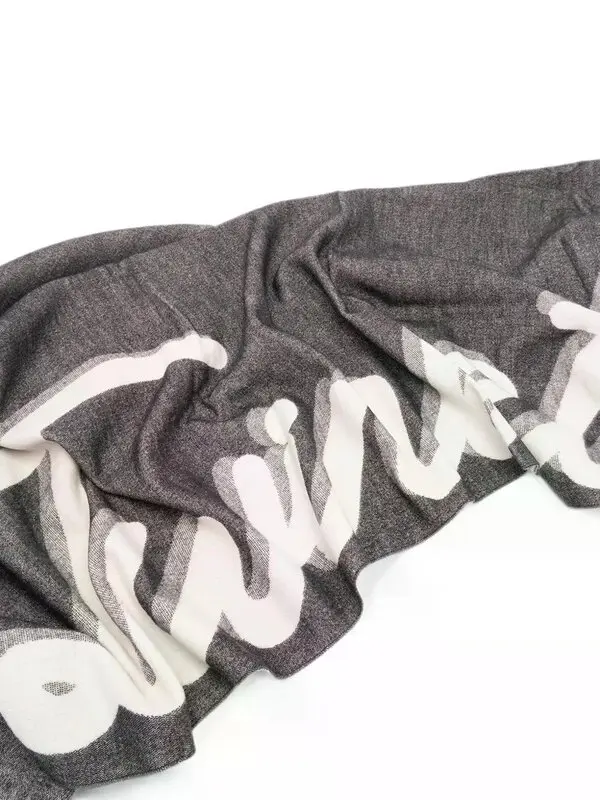 TWINSET Logo-intarsia Fringed Scarf