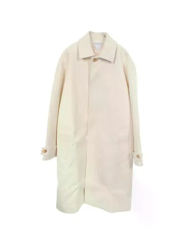 Bottega Veneta 2010s Buttoned-cuff Single-breasted Coat - Neutrals