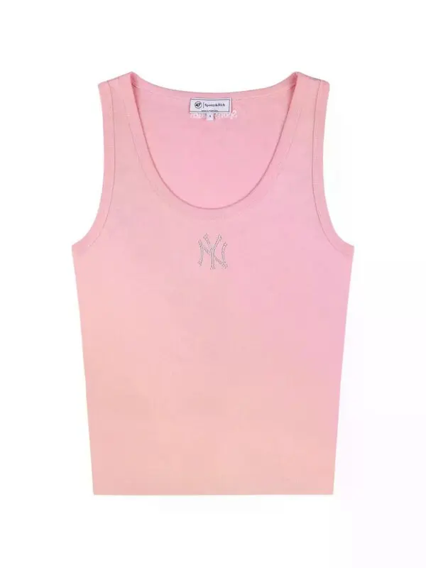 SPORTY & RICH Yankees Krystal Cropped Tank Top - Pink