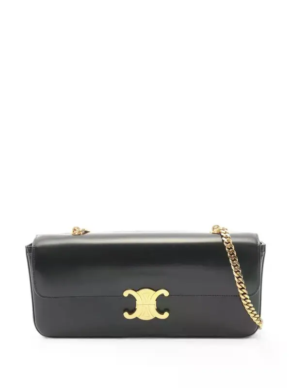 Celine 2010s Triomphe Chain Crossbody Bag