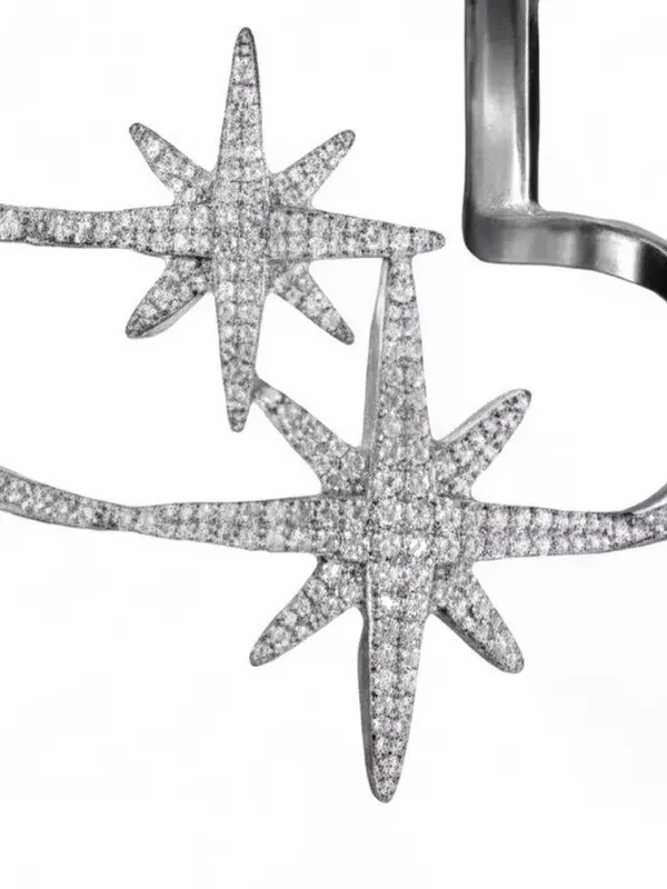 APM MONACO Star-motif Pavé Cuff Bracelet - Silver