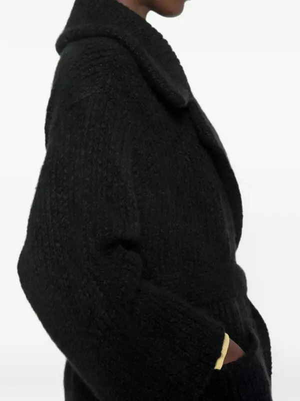 Alanui Ribbed-knit Belted Coat