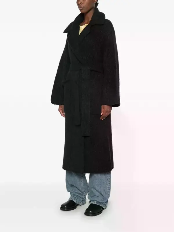 Alanui Ribbed-knit Belted Coat