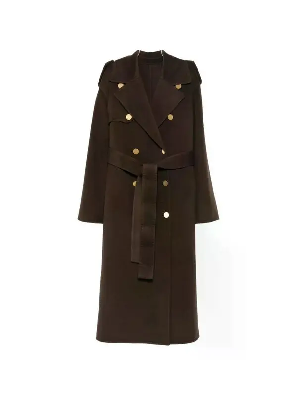 Alberta Ferretti Double-breasted Belted Coat