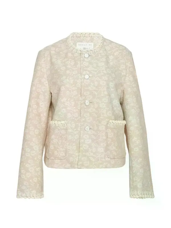 RENLI SU Floral-motif Button-up Jacket - Neutrals