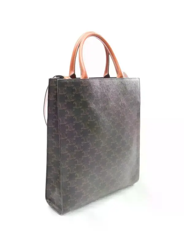 Celine 2010s Triomphe Vertical Tote Bag - Brown