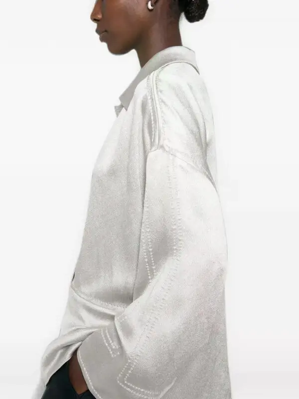 Giorgio Armani V-neck Long-sleeve Blouse