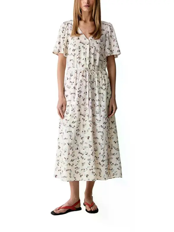 Marc O'polo Floral-print Midi Dress - Neutrals