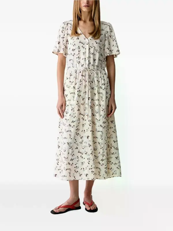 Marc O'polo Floral-print Midi Dress - Neutrals