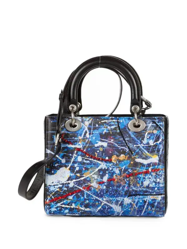 Dior X Betty Mariani Medium Lady Art Tote Bag - Black