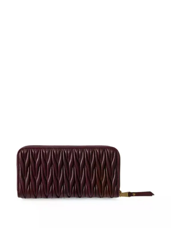 Miu Miu Matelassé Quilted Leather Wallet
