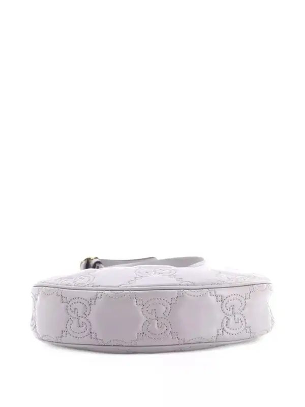 Gucci Gg Matelasse Leather Mini Shoulder Bag - Grey