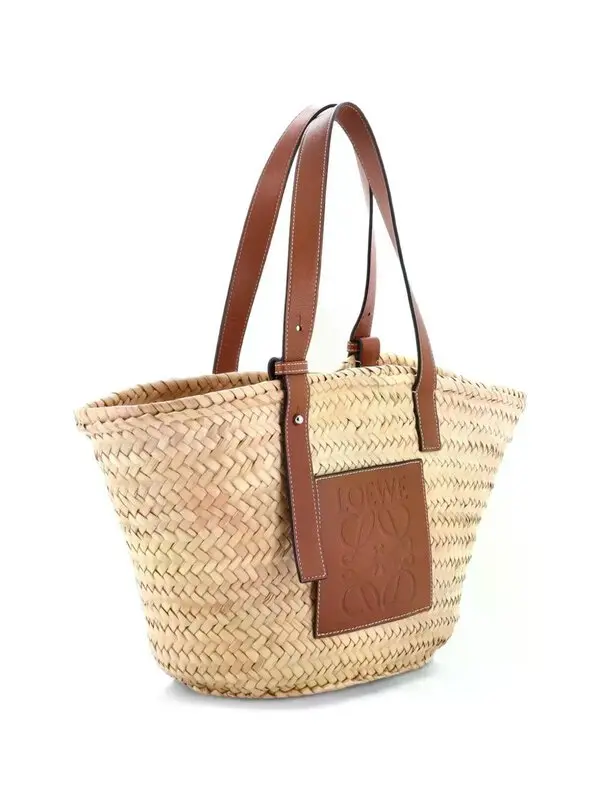 Loewe Raffia Basket Tote Bag - Neutrals