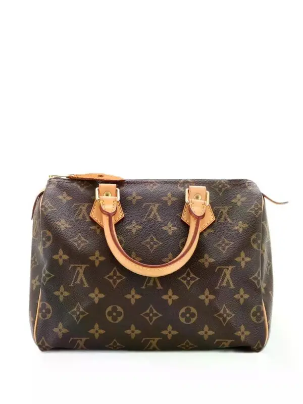 LOUIS VUITTON Speedy Handbag Monogram Canvas 25 Satchel - Brown