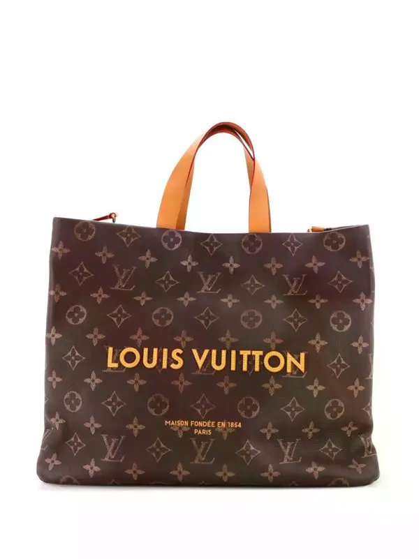 LOUIS VUITTON Shopper Monogram Leather Mm Tote Bag - Brown