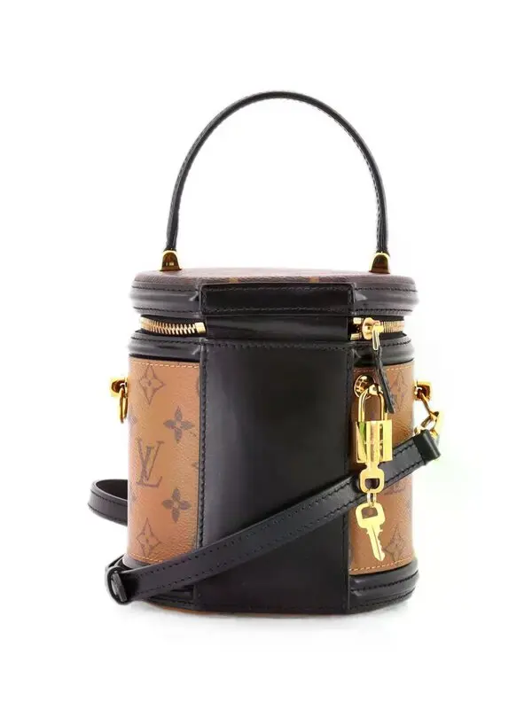 LOUIS VUITTON Cannes Handbag Reverse Monogram Canvas Satchel - Brown