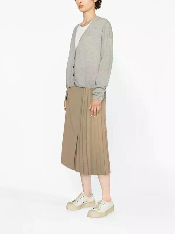 LISA YANG V-neck Cashmere Cardigan - Grey
