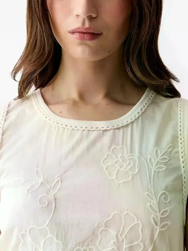 HOSS INTROPIA Marcela. Embroidered Sleeveless Top