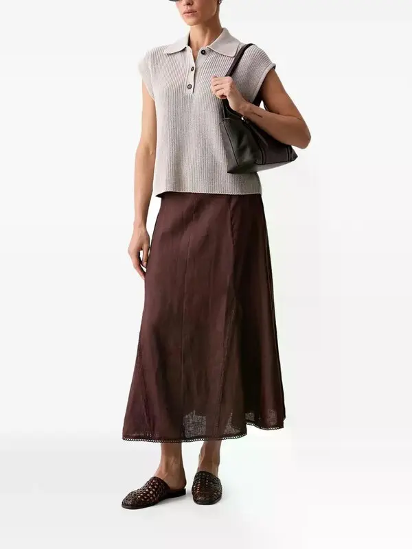 Marc O'polo Ribbed-knit Polo Shirt - Neutrals