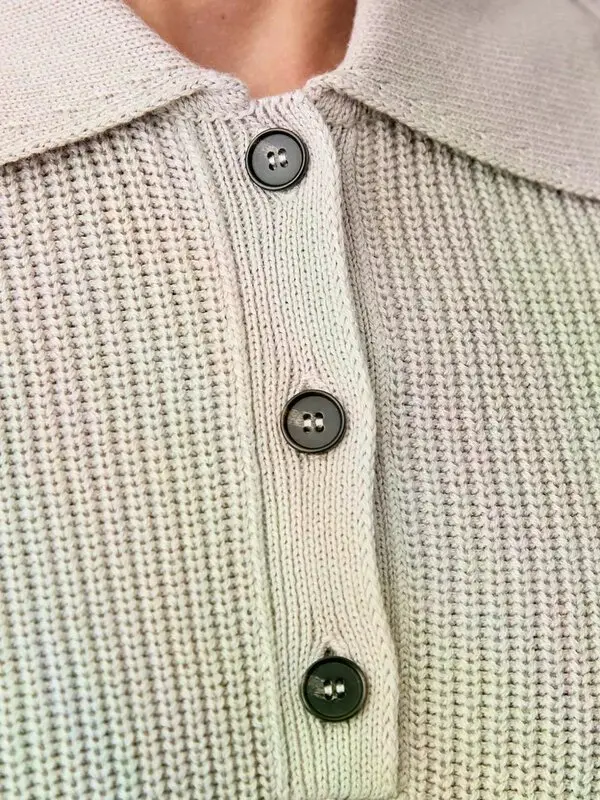 Marc O'polo Ribbed Knit Polo Shirt - Neutrals