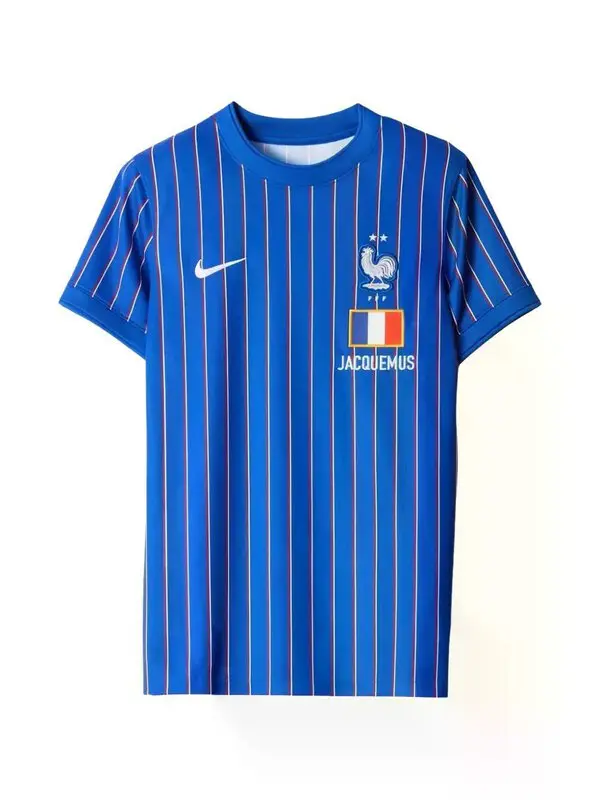 Nike X France X Jacquemus Pinstriped T-shirt - Blue