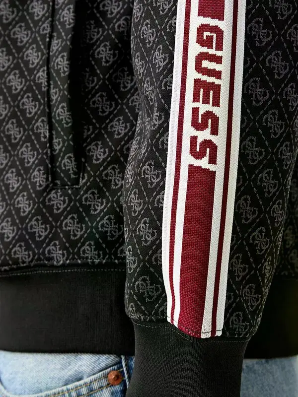 Guess Monogram-print Zip-up Jacket