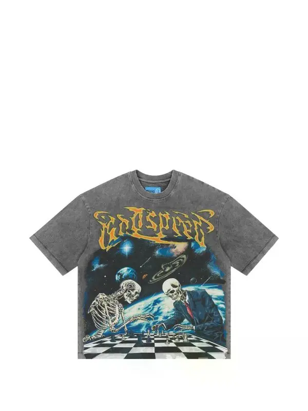 GODSPEED Checkmate Ii Graphic-print T-shirt - Grey