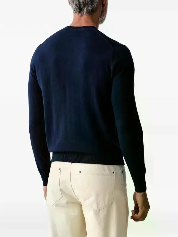 HACKETT LONDON Logo-embroidered Crew Neck Sweater
