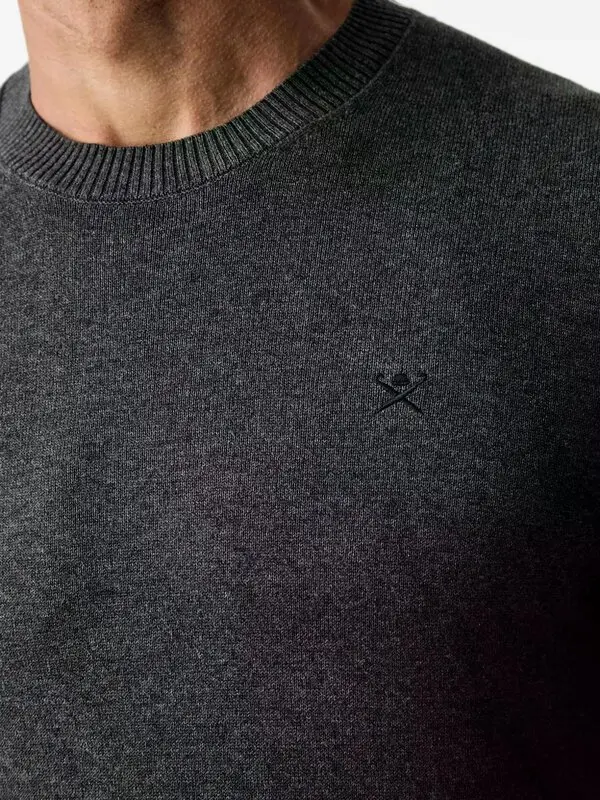 HACKETT LONDON Logo-embroidered Ribbed-trim Sweater