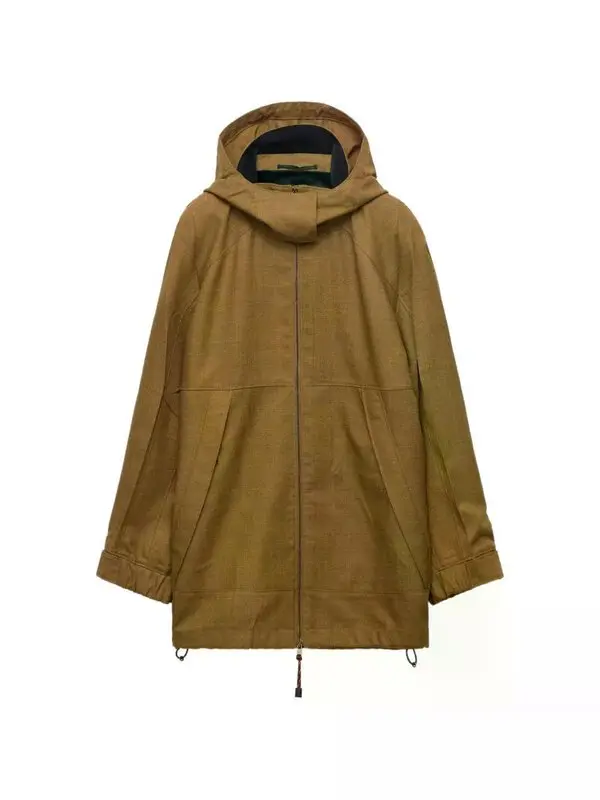 Prada Hooded Raglan-sleeve Jacket - Brown