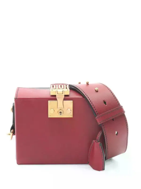 Dior 2010s Addict Box Leather Crossbody Bag - Red