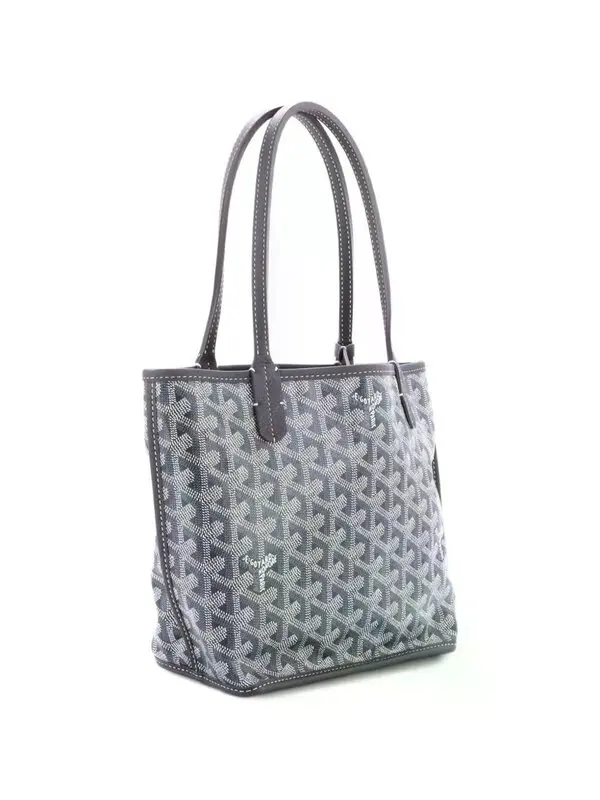 Goyard Anjou Reversible Tote Coated Canvas Mini Satchel - Grey