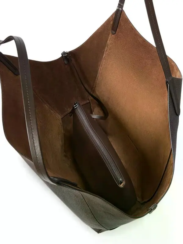 Brunello Cucinelli Reversible Duo Shopper In Lizard-effect Calfskin