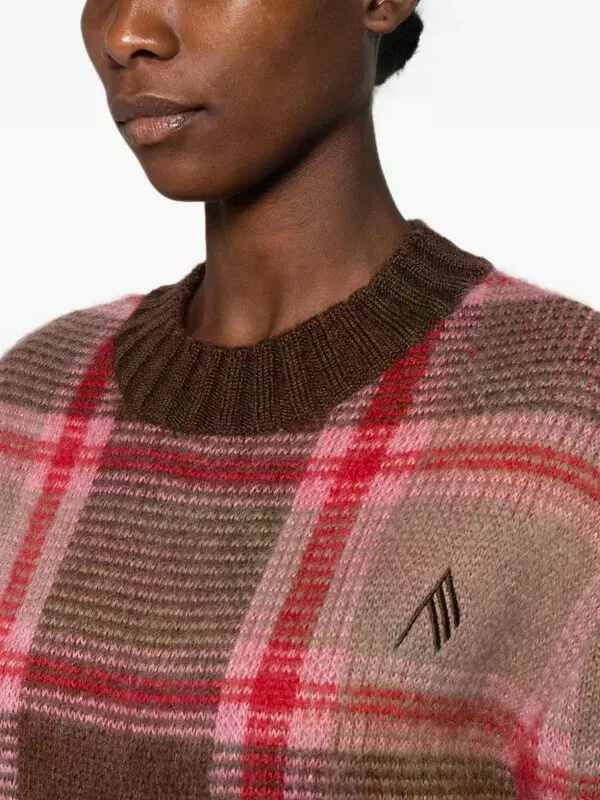 Attico Check-pattern Sweater - Brown