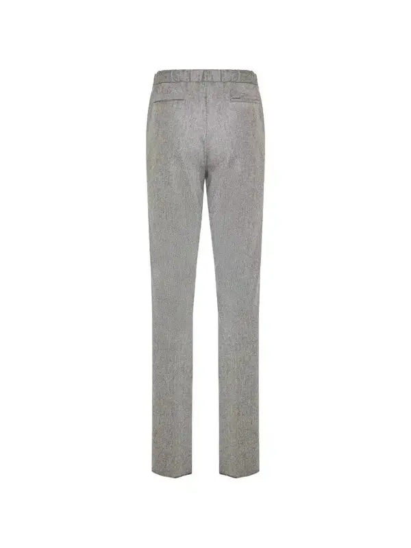 MANDELLI Drawstring-fastening Pleated Trousers - Grey