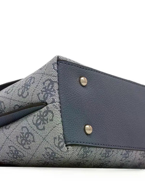 Guess Lindsey Monogram-print Chain-link Crossbody Bag - Blue