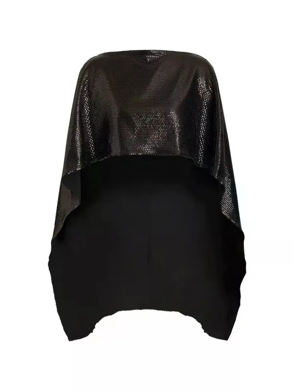 Alberta Ferretti Sequin-embellished Cape Scarf - Black