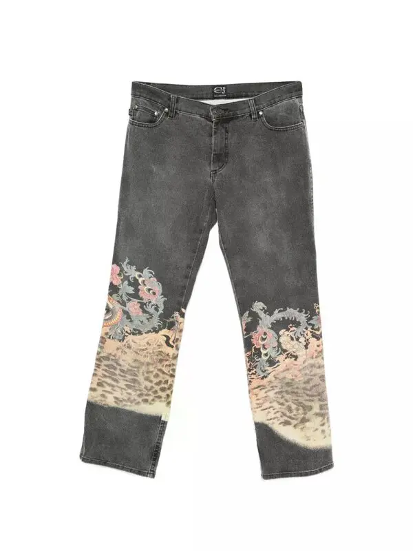 Roberto Cavalli 2000s Leopard-print Jeans
