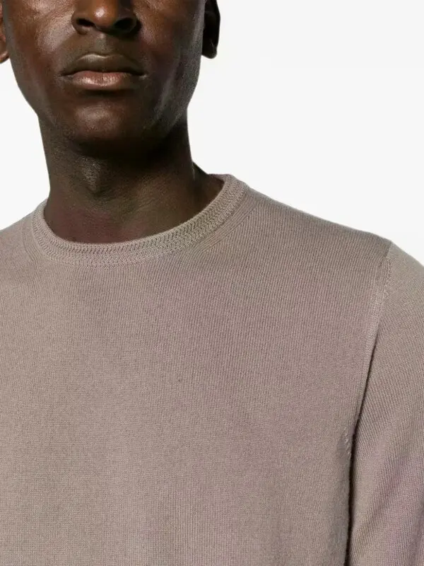 Colombo Ribbed-trim Crew-neck Sweater